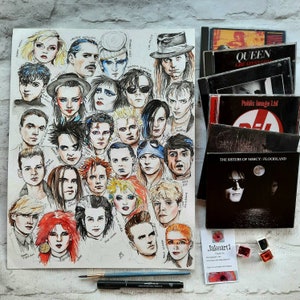 Alternative 80s Indie Music Portraits Original Art - Etsy