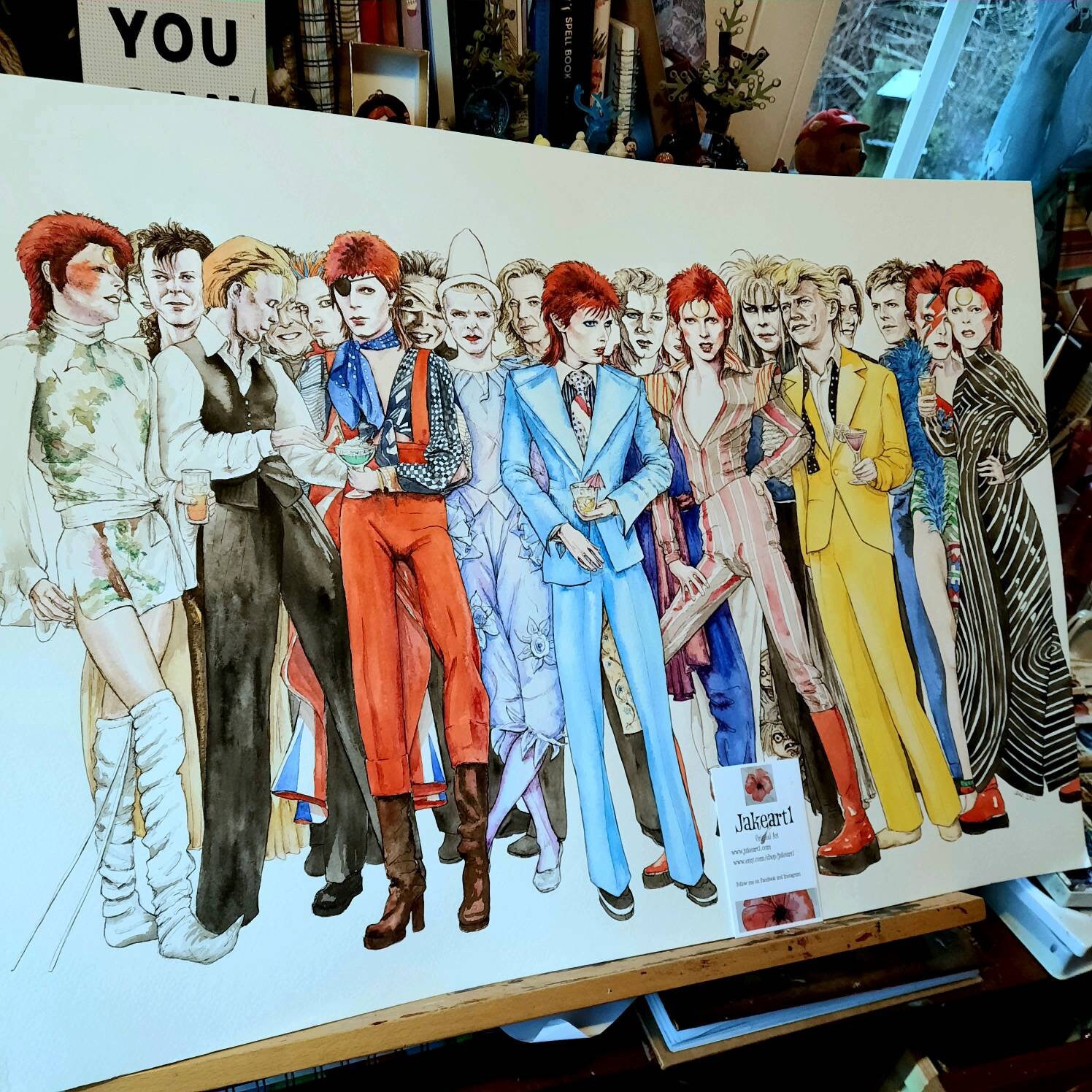 David Bowie Original Art Print Wall Decor - Etsy UK