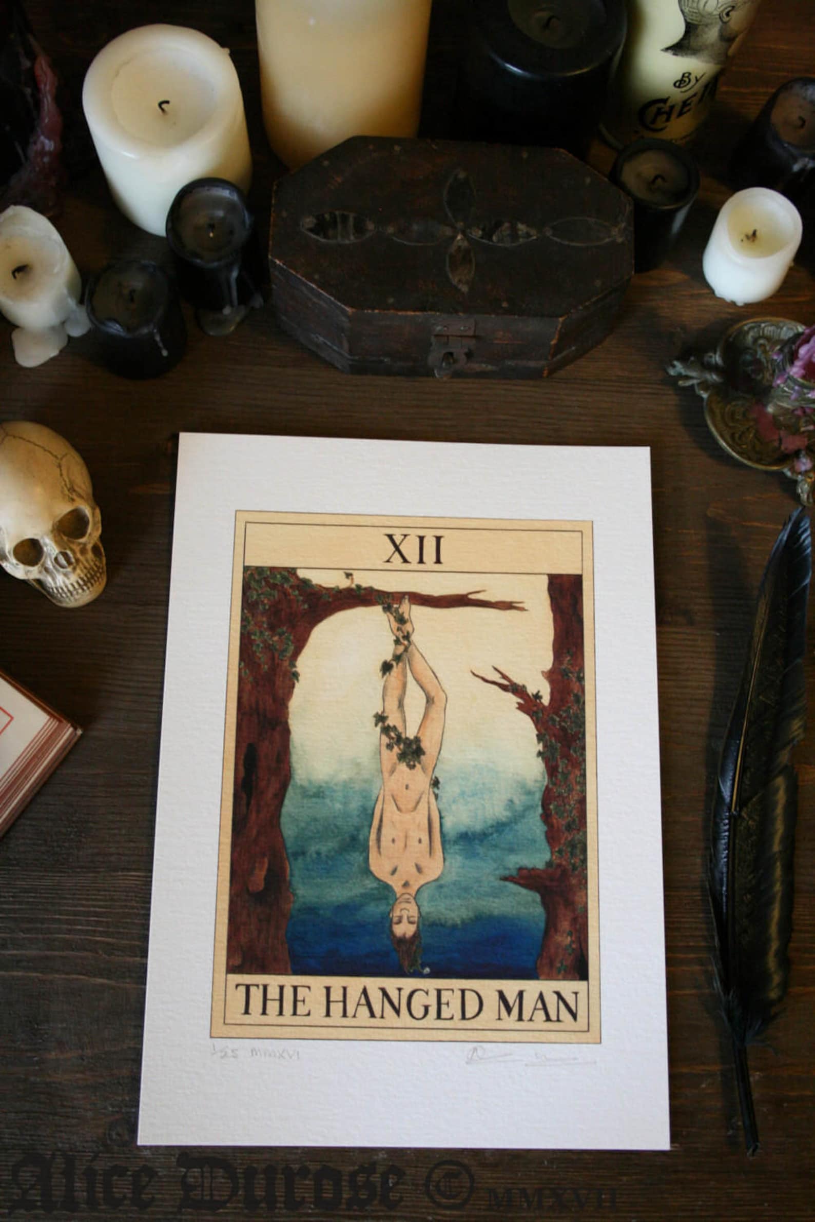 The Hanged Man Tarot Card A4 Fine Art Print. Nature Trust | Etsy