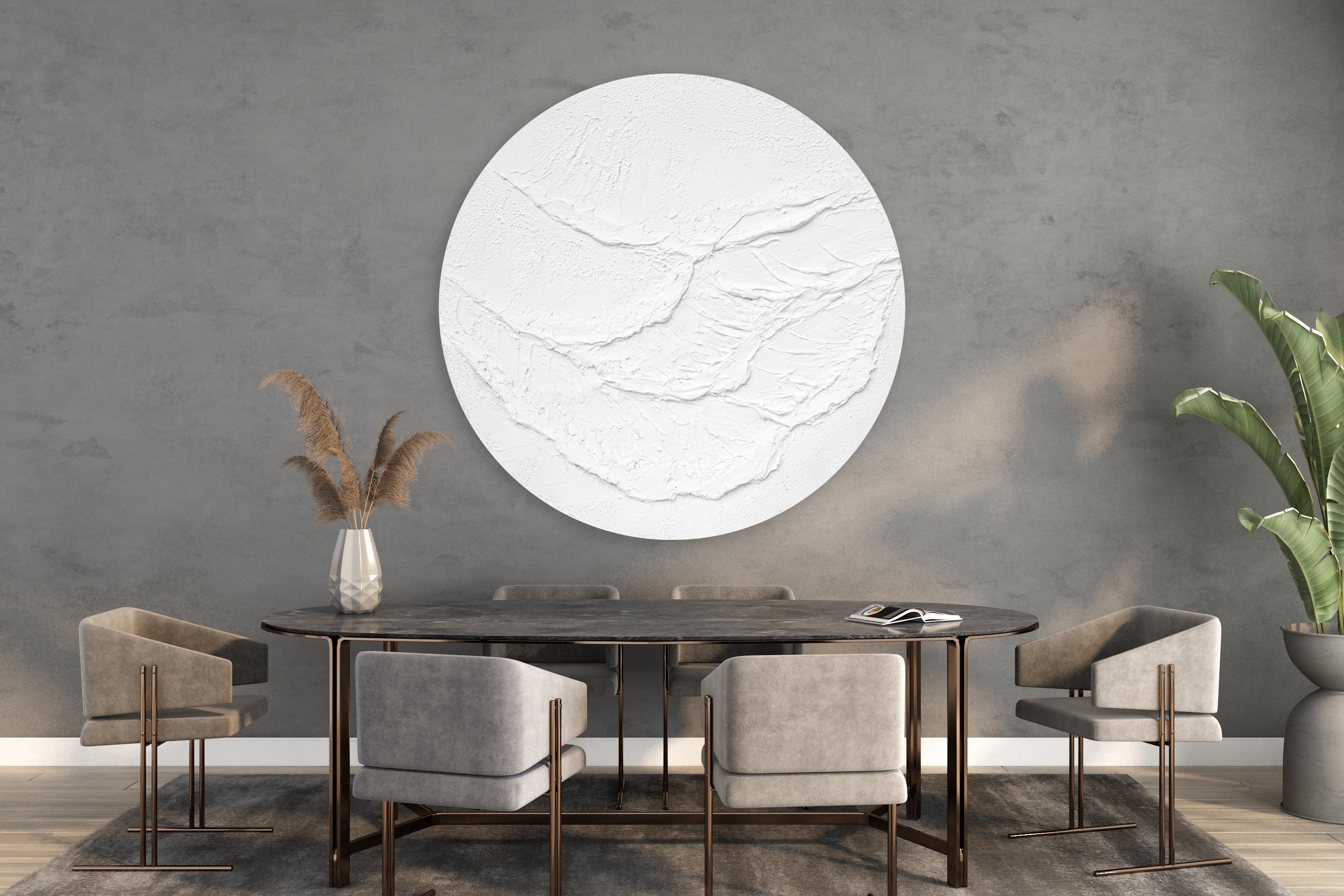 White Textured 3D Painting for Home Decor - Etsy