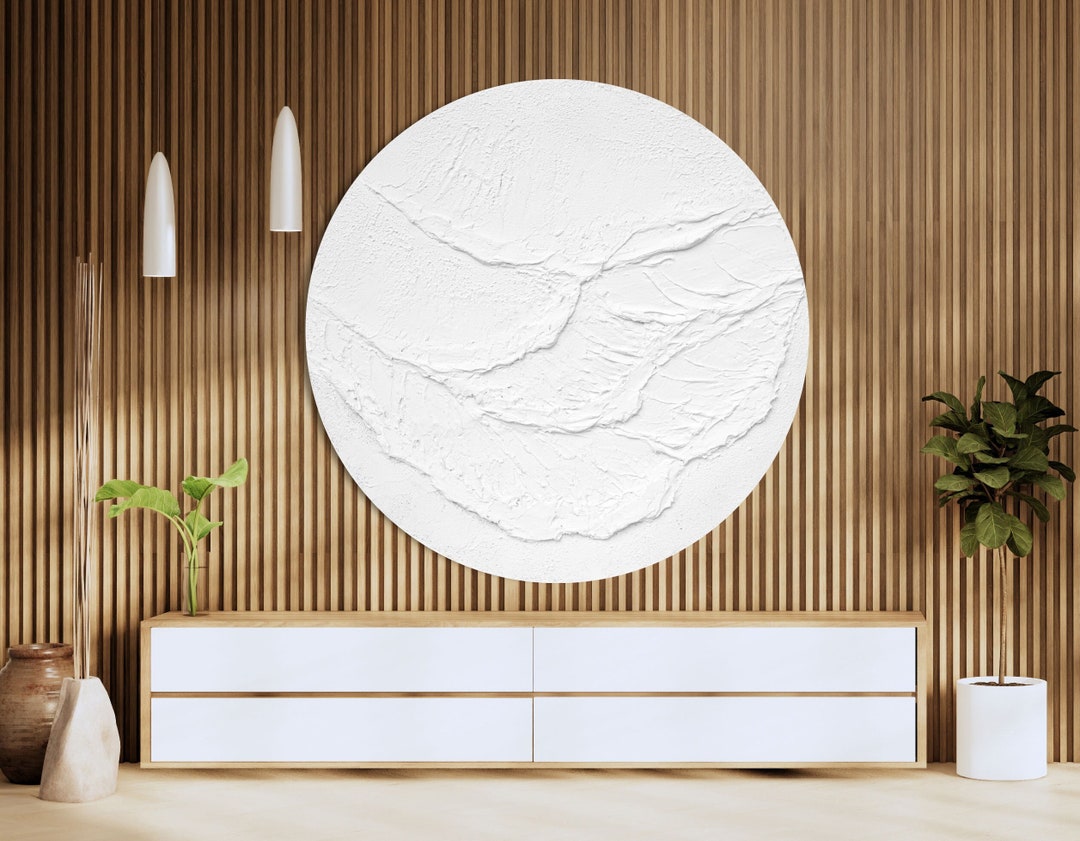 White Textured 3D Painting for Home Decor - Etsy
