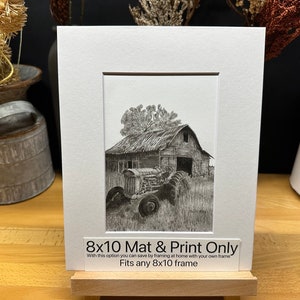 Old Tractor Barn Farm Ranch Farming Graphite Pencil Art Sketch Drawing ...