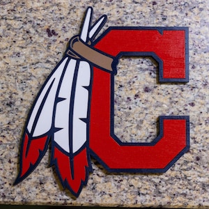 Cleveland Baseball Block C Art - Etsy