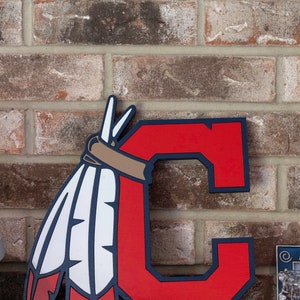 Cleveland Baseball Block C Art - Etsy