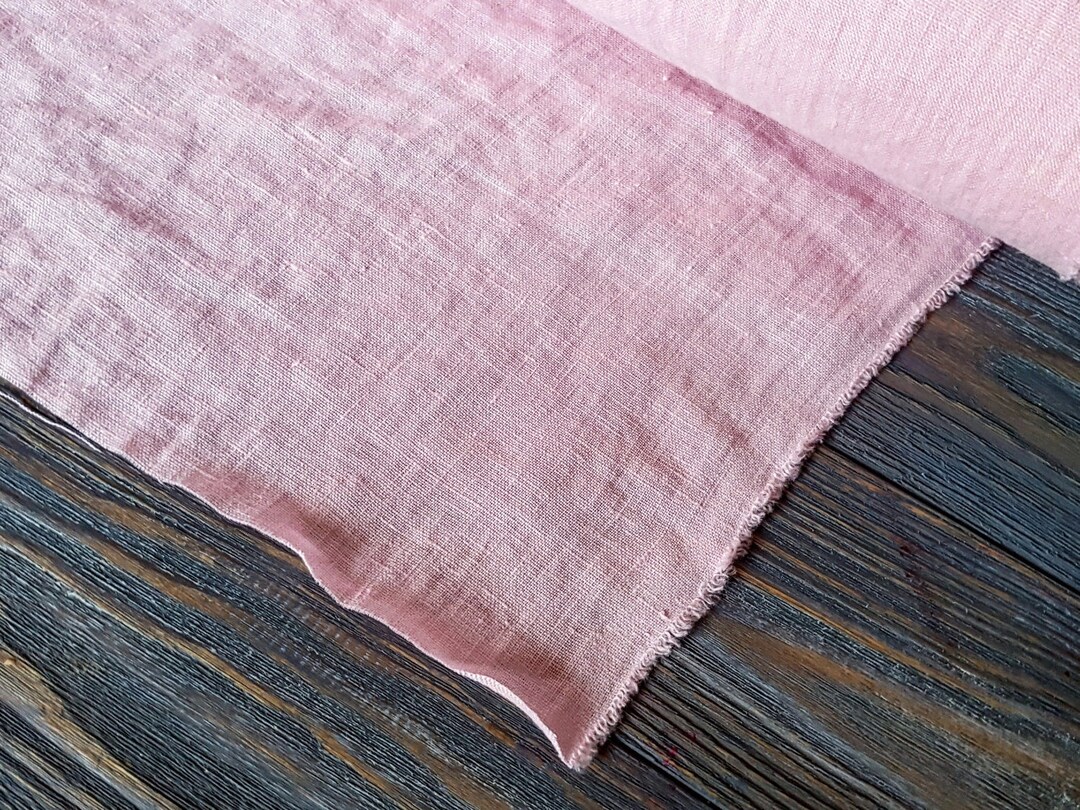 Light Pink Linen Fabric by the Meter Softened Natural Linen - Etsy