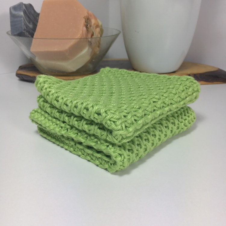 Knit cotton washcloth / pima cotton washcloth / luxury washcloth / spa ...