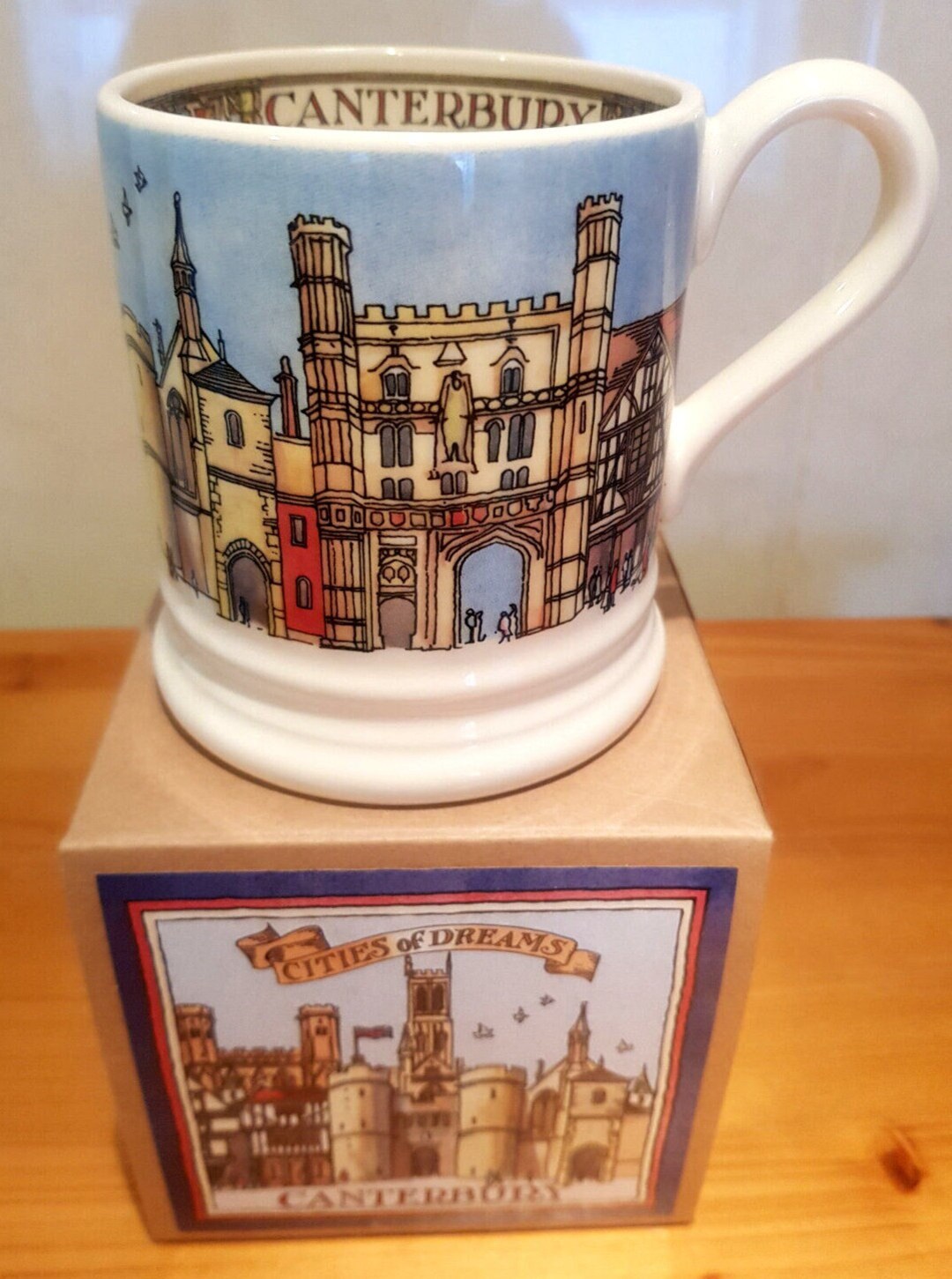 Emma Bridgewater Canterbury Mug Cities of Dreams Half Pint Boxed Brand ...