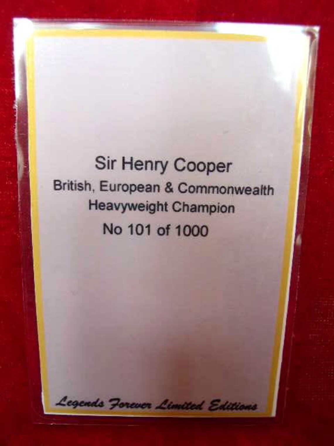 Sir Henry Cooper Rare Limited Edition Figurine Sculpture Only | Etsy