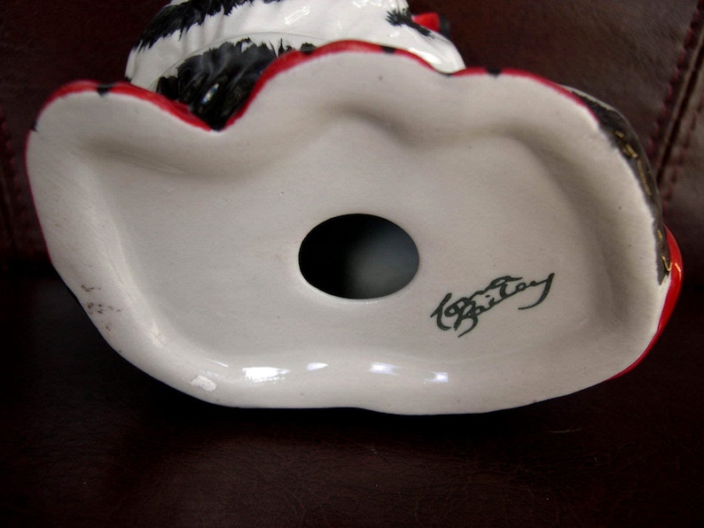 Lorna Bailey Cat Charlie Charles Fat Cat Black White and Red Signed as ...