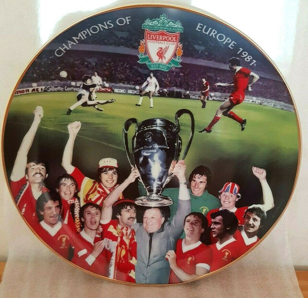 Liverpool FC 8 20cm Plate Champions of Europe 1981 Vs Real Madrid ...