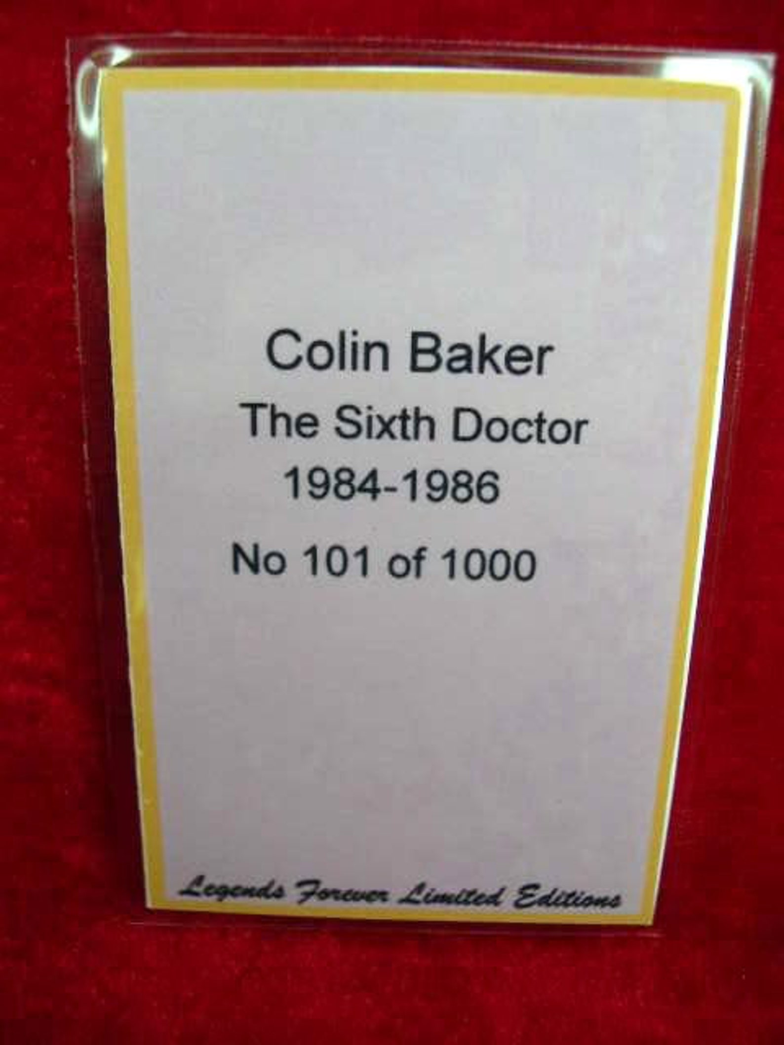 Dr Who Colin Baker Figurine Limited Edition Only 1000 Made by | Etsy