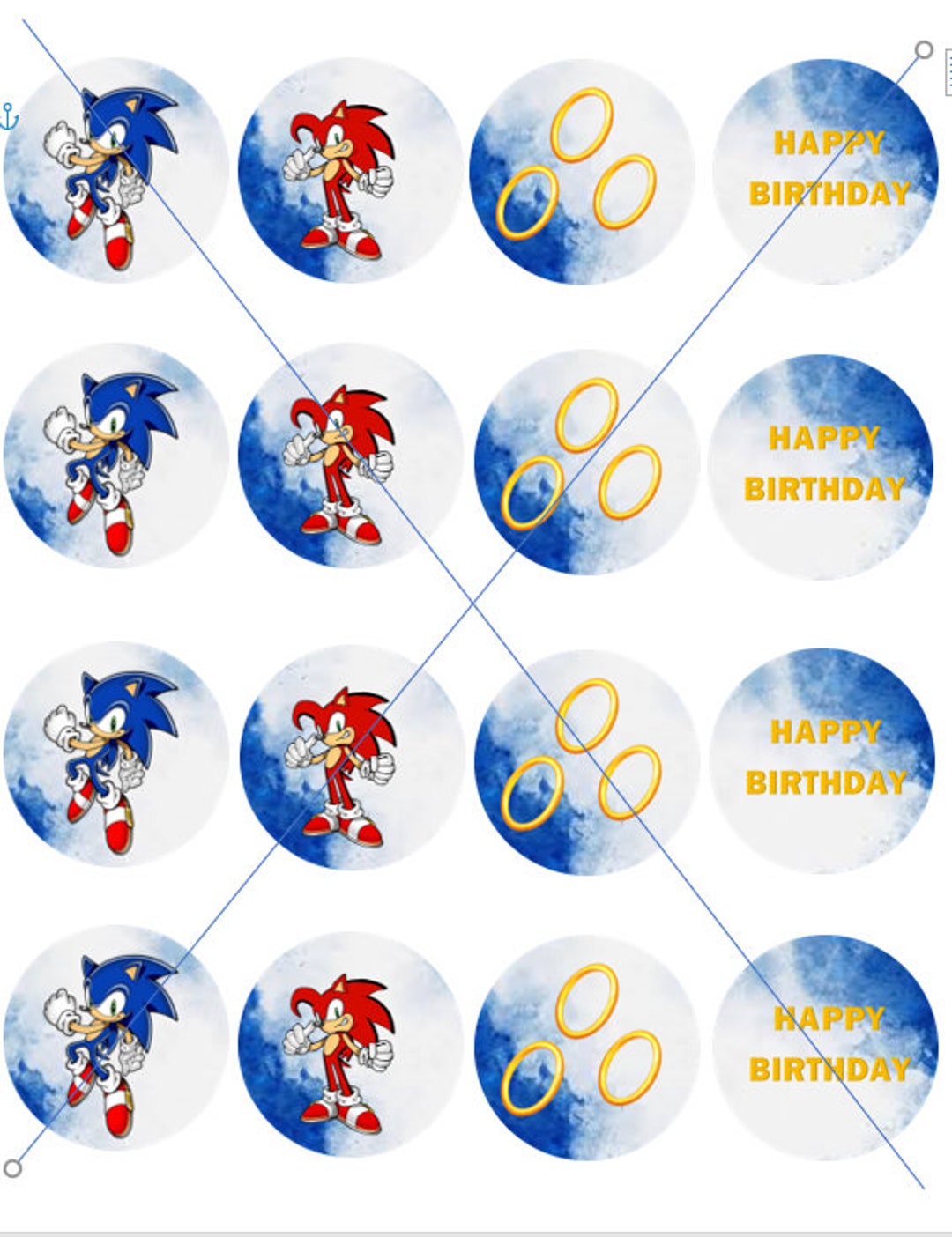 Sonic Inspired Toppers - Etsy