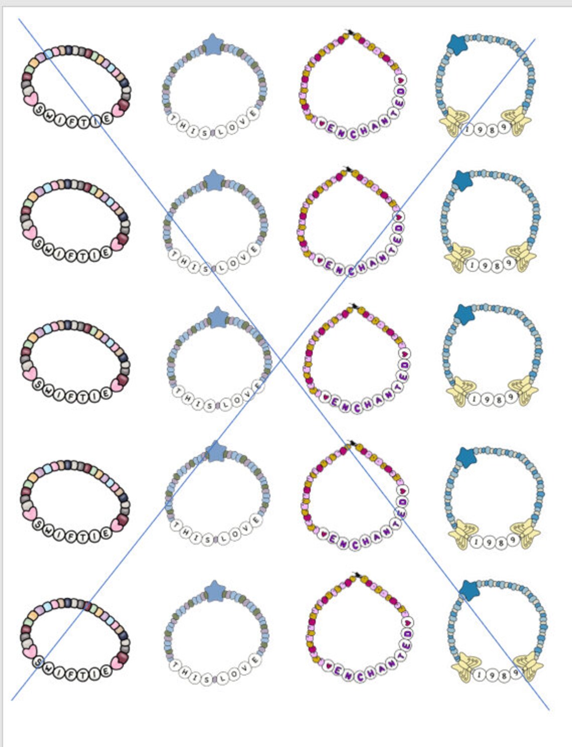 Edible Taylor Swift Inspired Friendship Bracelet Toppers - Etsy