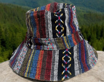 Aztec Native Hat Tribal Bucket Hat Southwestern Hippie Bohemian Style ...