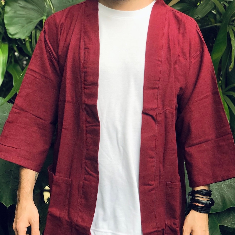 Kimono Red Men - Etsy