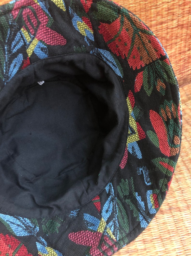 Geometric Bucket Hat Cotton Woven Hat Aztec Ikat Style Boho - Etsy