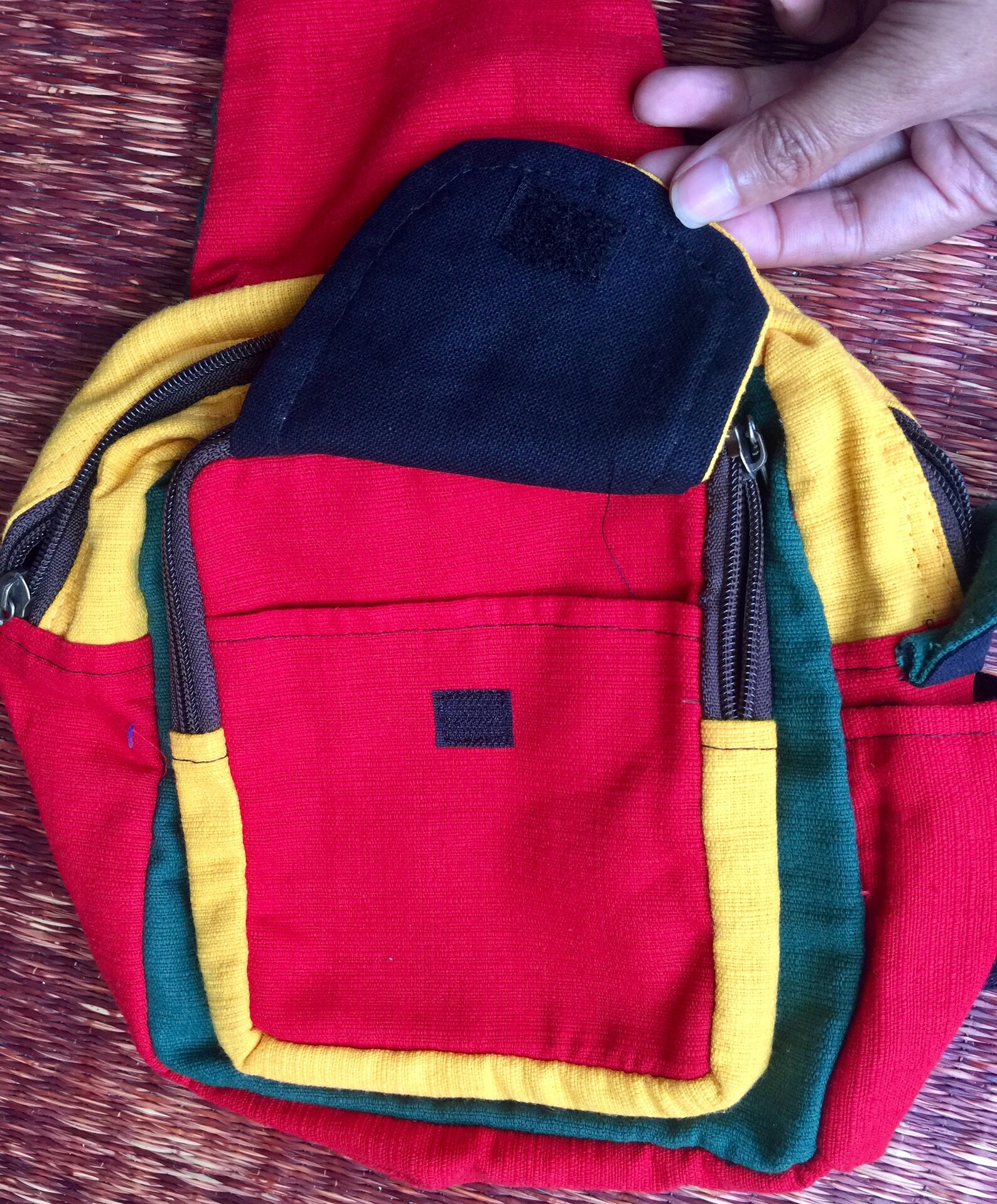 Rasta Color Marijuana Leaf Sling Bag Backpack Rastafari Red - Etsy