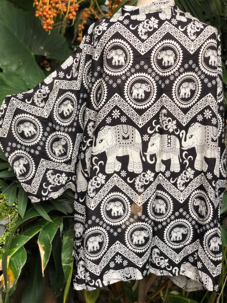 Elephant Kimono Cardigan Blazer Hippie Oversize Gypsy Bohemian - Etsy