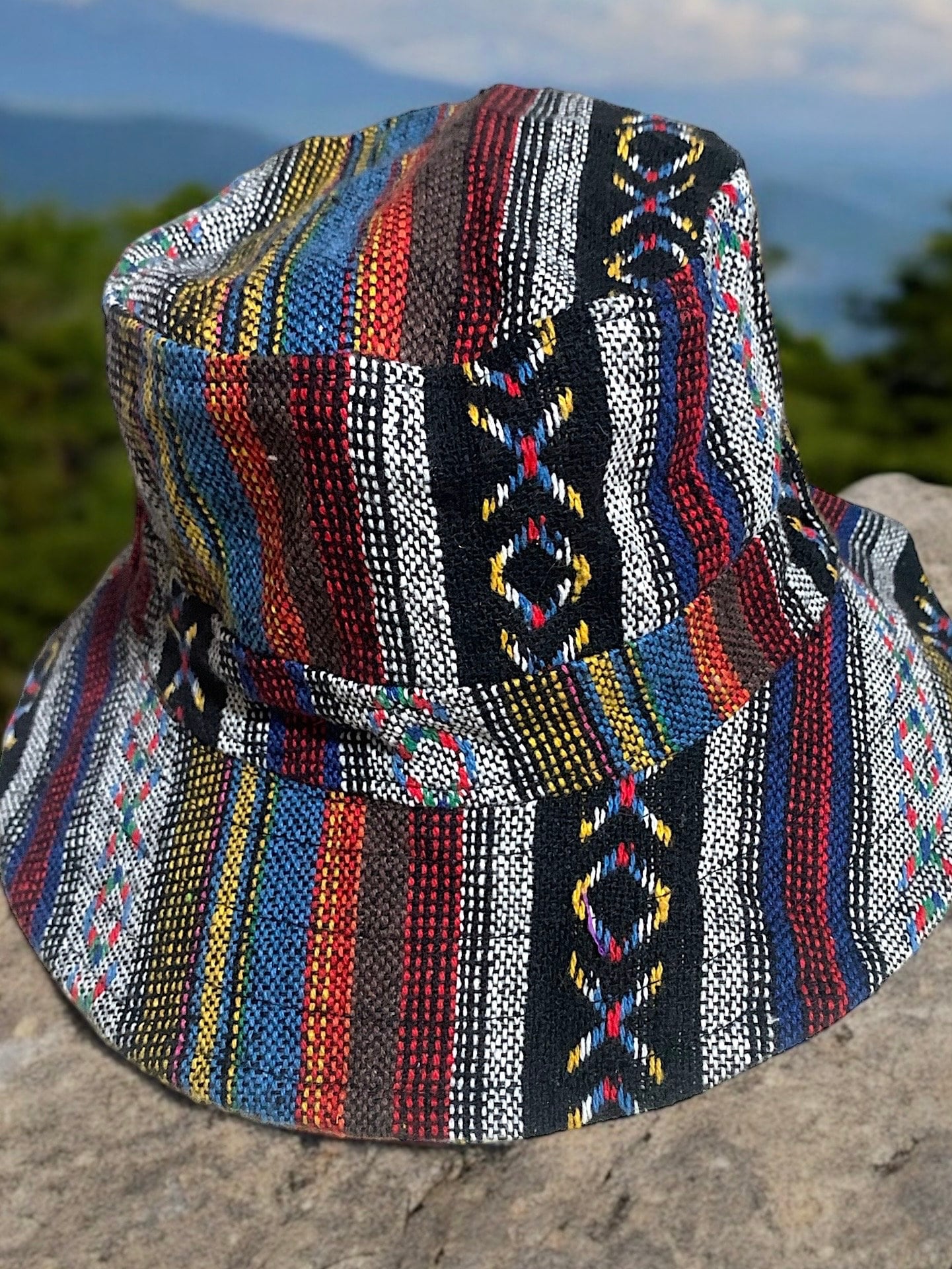 Aztec Native Hat Tribal Bucket Hat Southwestern Hippie Bohemian Style ...