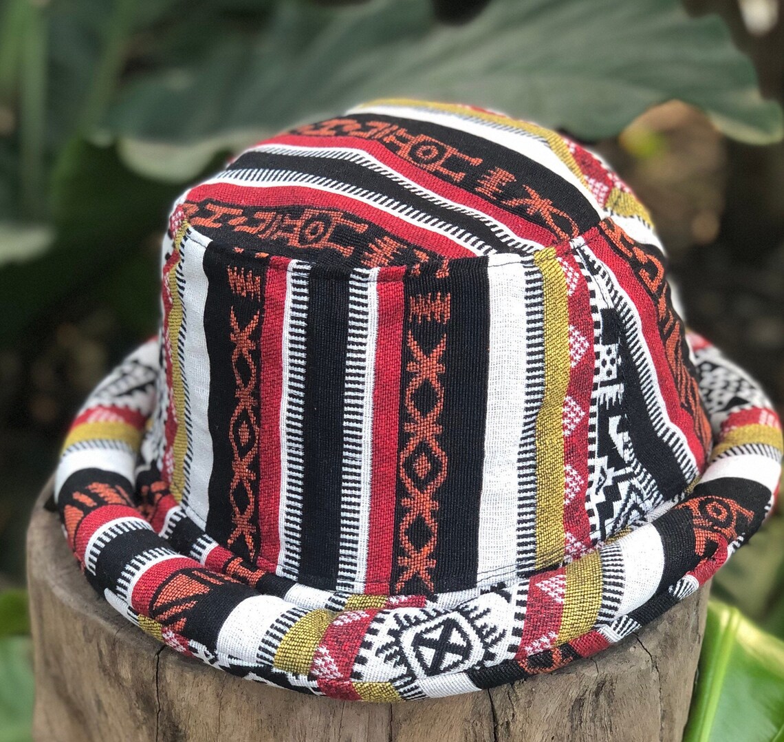 Navajo Hippie Bucket Hat Boho Roll Brim Southwestern Bohemian Ethnic ...