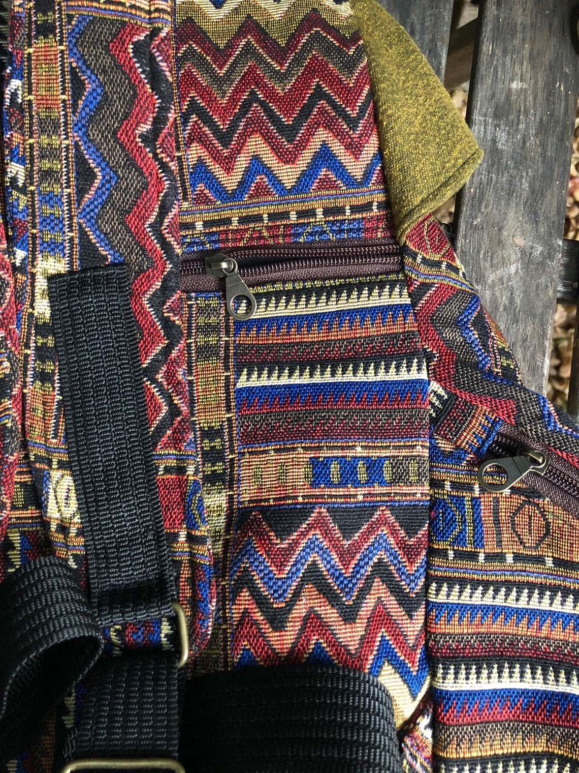 Tribal Woven Backpack Boho Aztec Hippie Southwestern Baja - Etsy