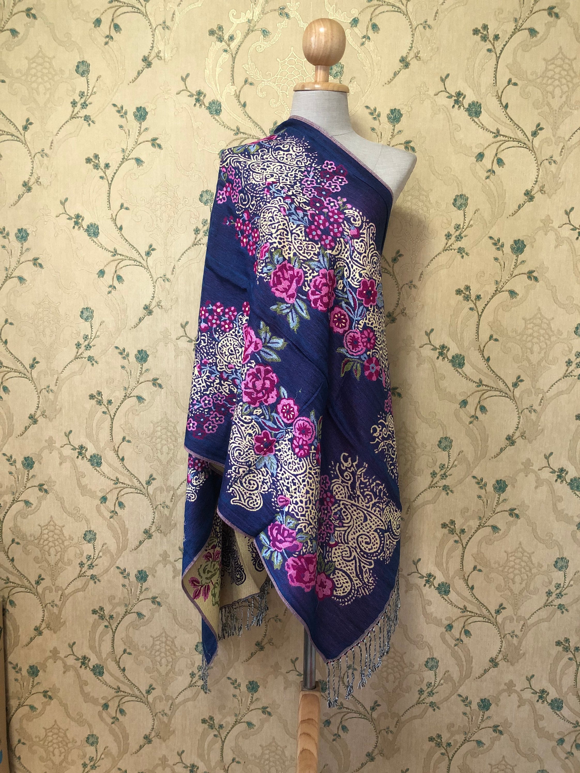 Florals Pashmina Scarf Stylish Flower Print Festival Scarves Boho ...