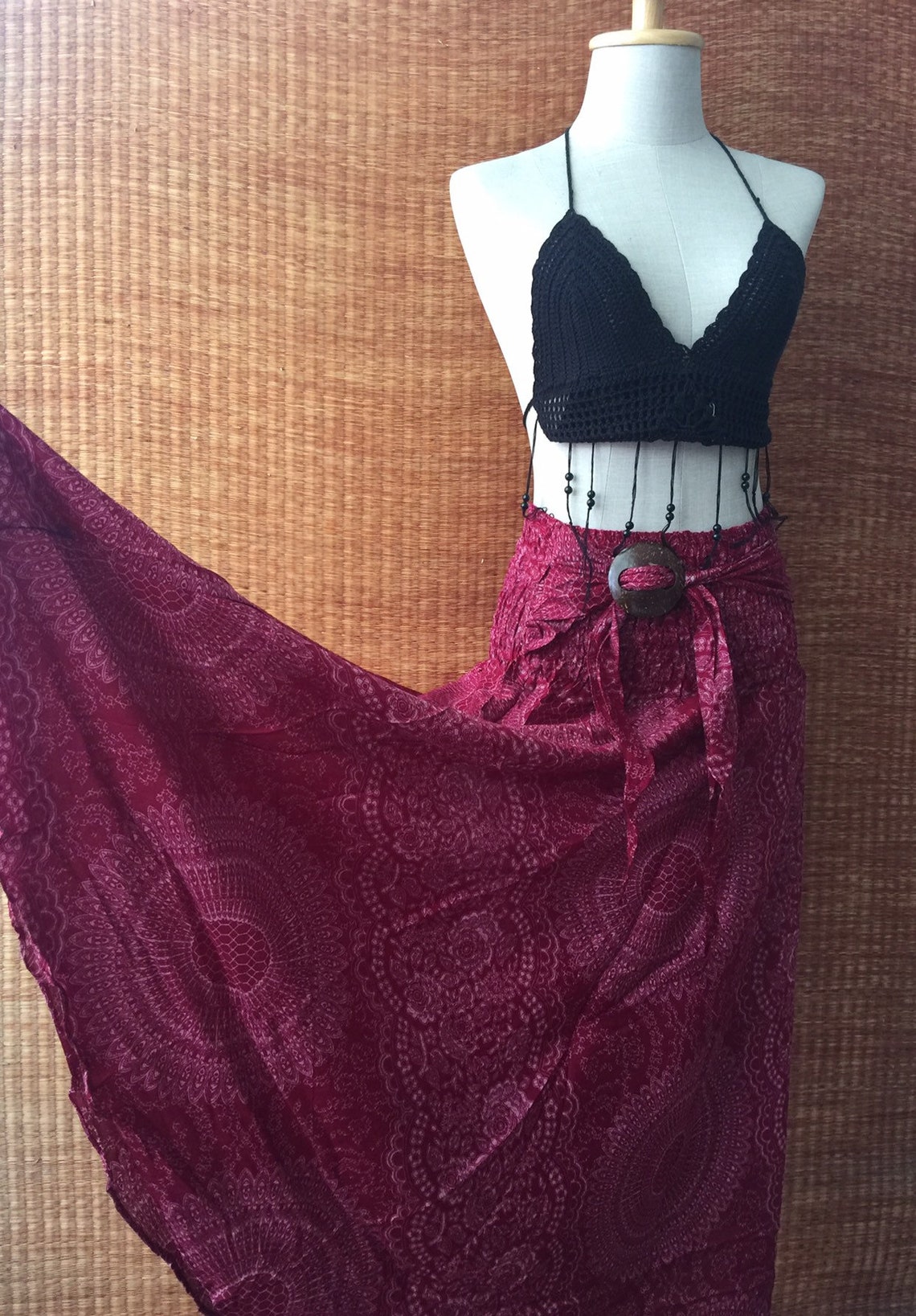 Gypsy Unique Maxi Skirt Dress Boho Bohemian Hippie Chic Style - Etsy
