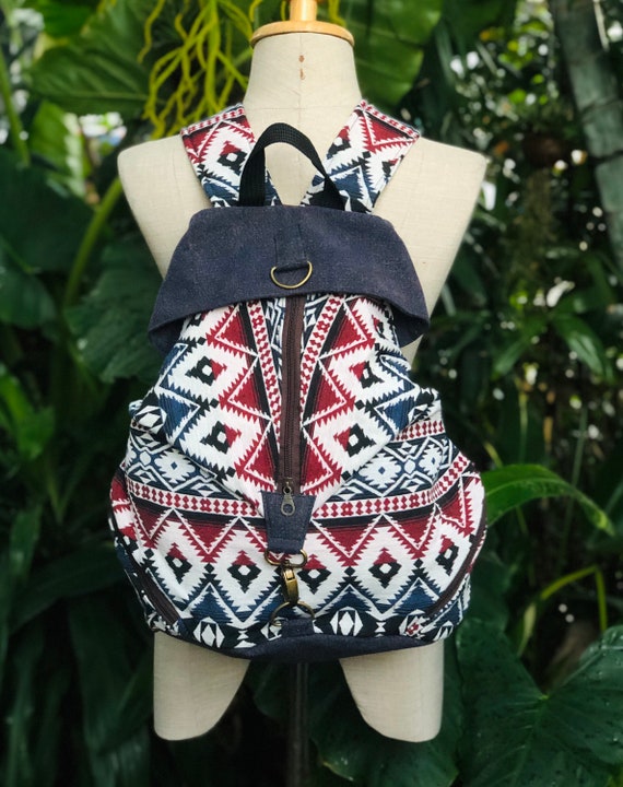 Aztec Tribal Backpack Ethics Hippie Jacquard Hipster School - Etsy