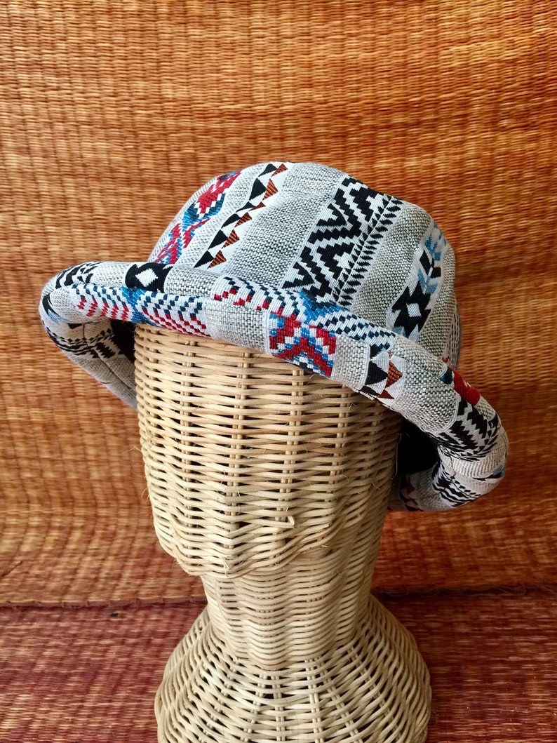 Aztec Bucket Hat Boho Style Tribal Bohemian Ikat Ethnic Design Hipster ...