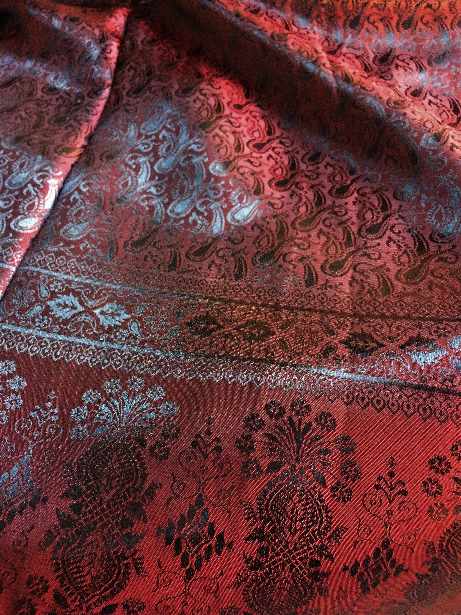 Thai silk scarf Shawl silk scarf headband Turban Boho elegant | Etsy