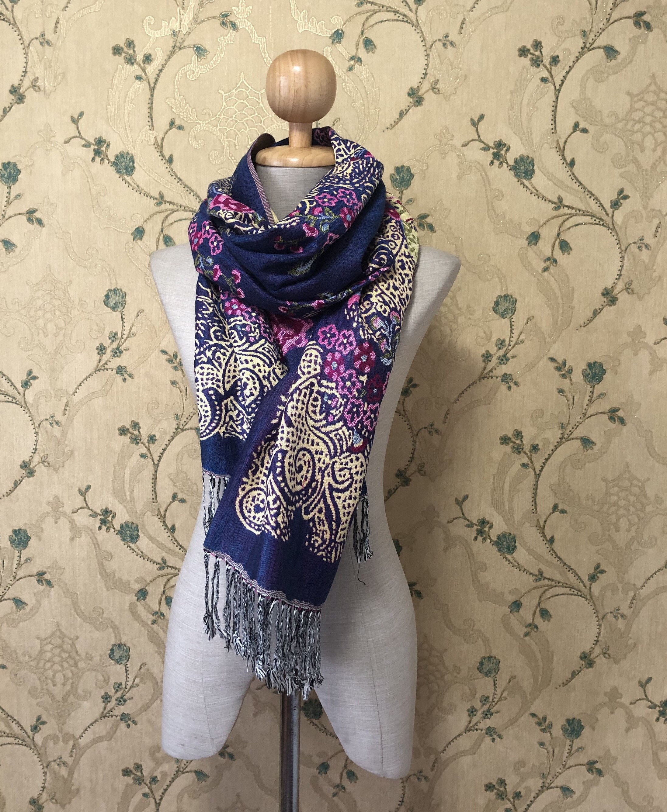 Florals Pashmina Scarf Stylish Flower Print Festival Scarves Boho ...