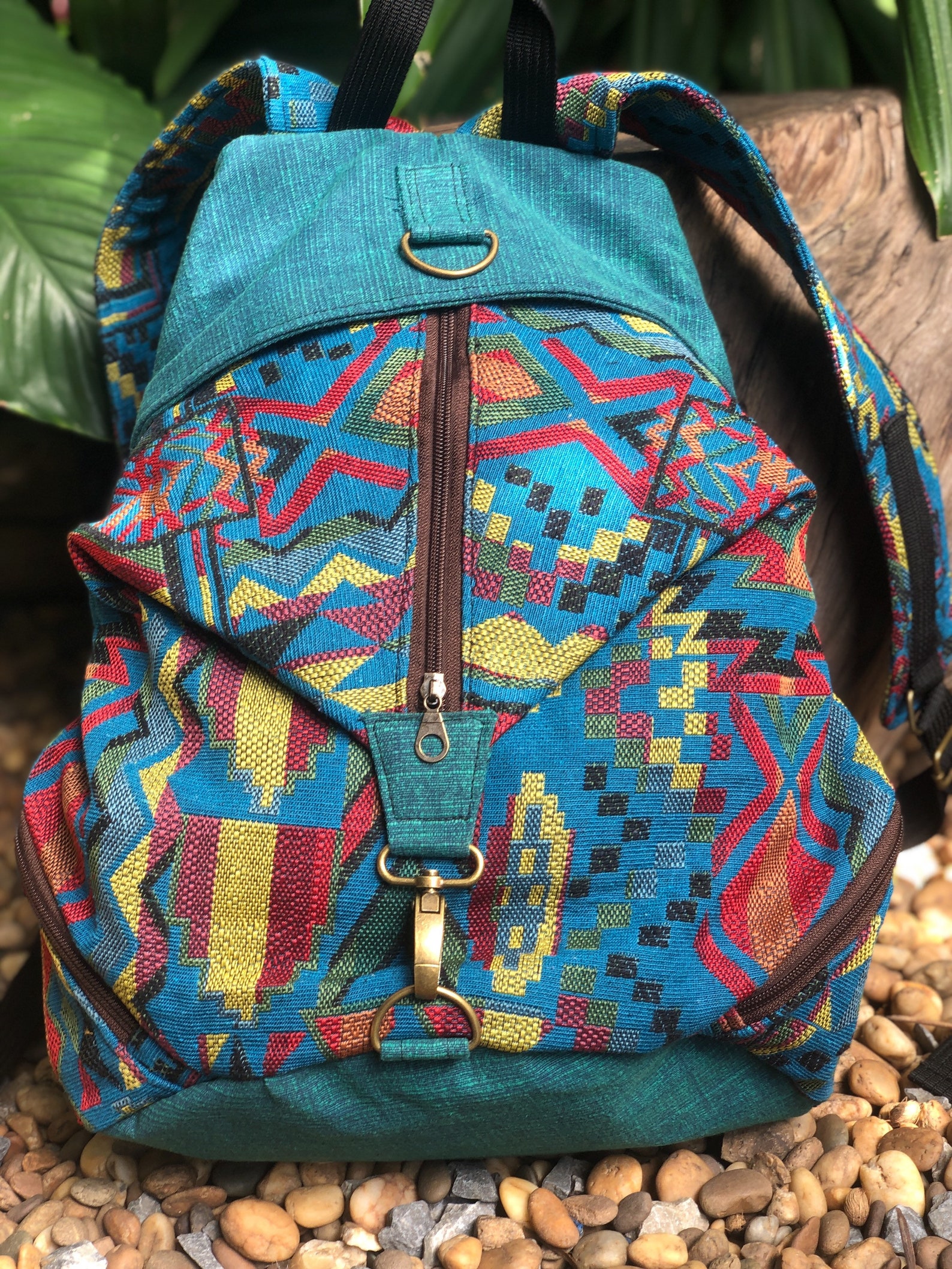 Tribal Backpack Boho Aztec Southwestern Pattern Hippie Style Ruck Sack ...