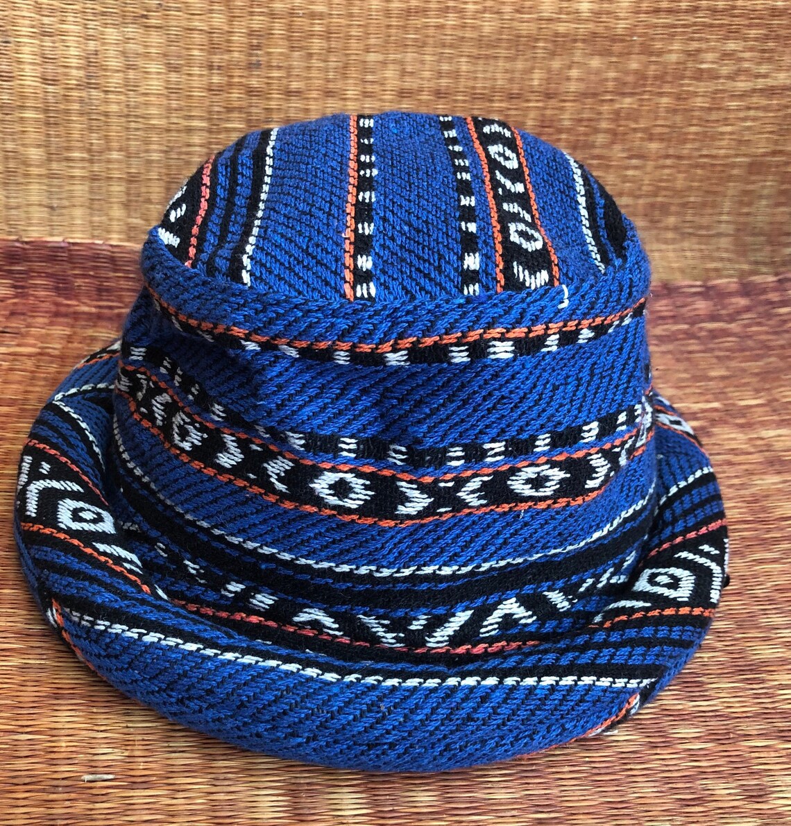 Cotton Boho Roll brim Hat Aztec hat Hippie Style Woven Drug | Etsy
