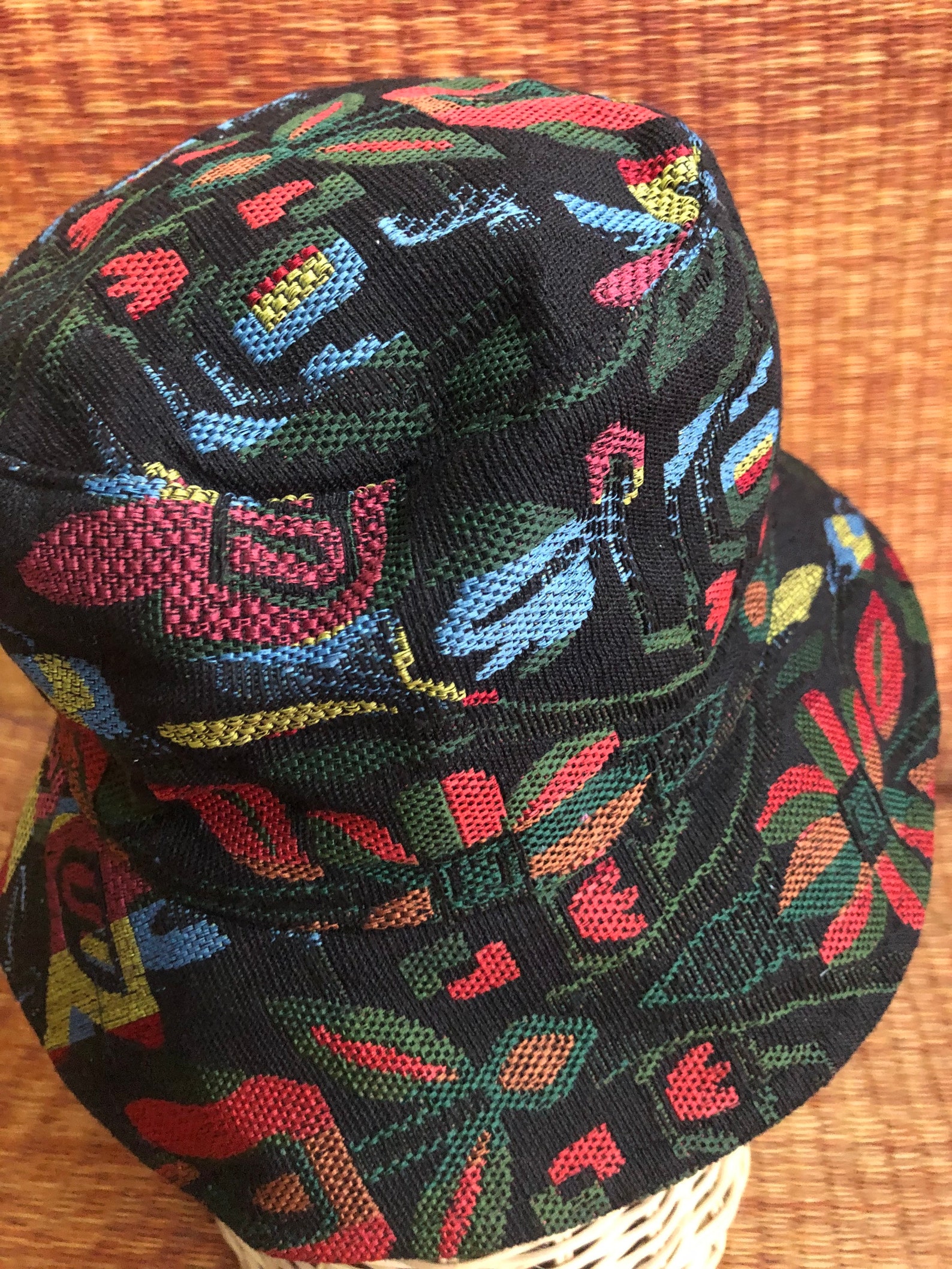 Geometric Bucket Hat Cotton Woven Hat Aztec Ikat Style Boho - Etsy