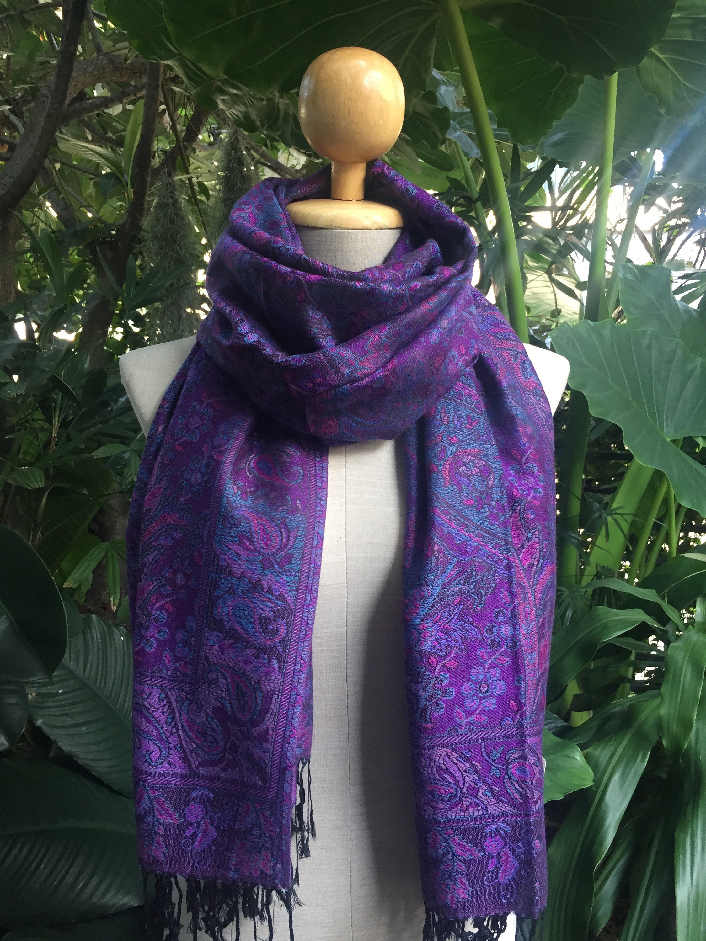 Paisley Boho Pashmina Scarf Hippie Tribal Style Blanket Scarfs | Etsy