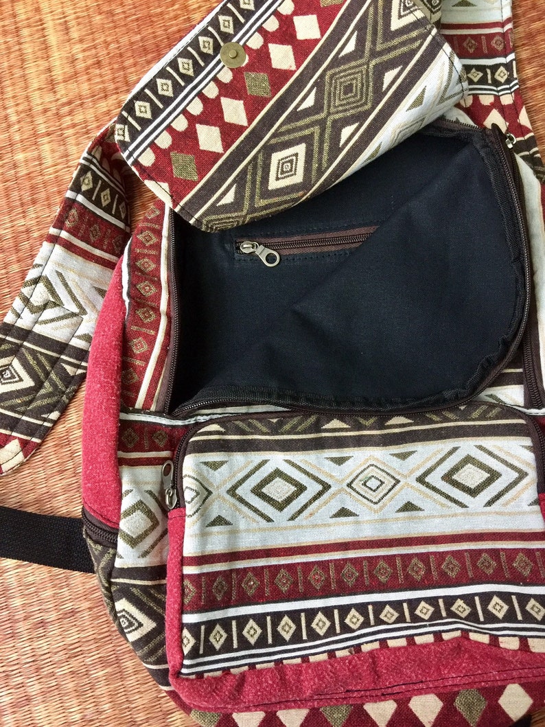 Unique Aztec Tribal Backpack Boho Hippie Pattern School Overnight ...