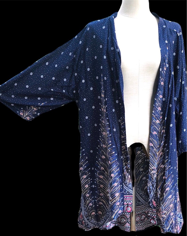 Hippie Cardigan Maxi Gypsy Bohemian Boho Style Oversize Kimono Unisex ...