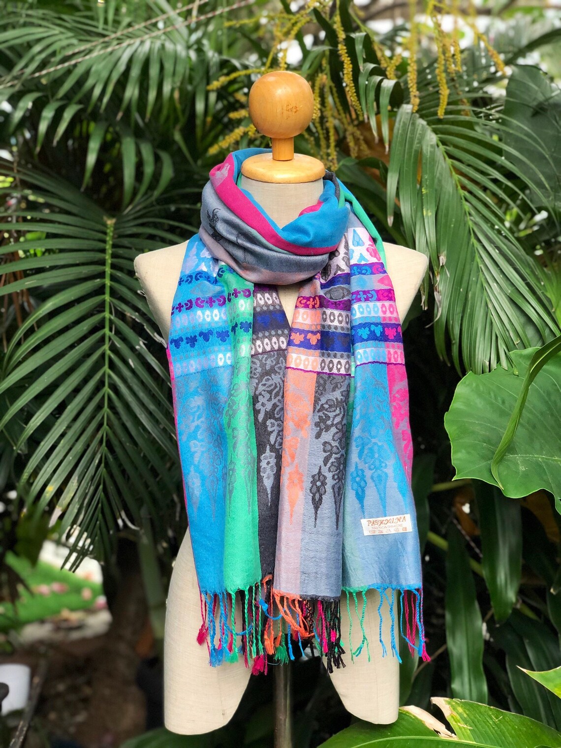 Paisley Elephant Scarf Shawl Hippie Festival Winter Pashmina Scarves ...