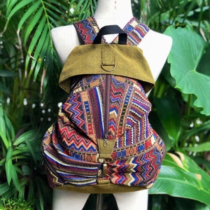 Tribal Woven Backpack Boho Aztec Hippie Southwestern Baja - Etsy