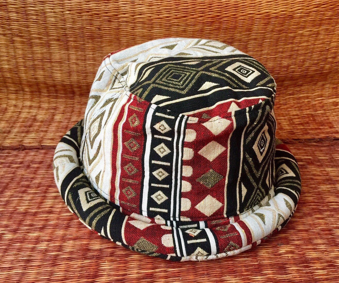 Aztec Bucket Hat Boho Style Tribal Bohemian Ikat Ethnic Design Hipster ...