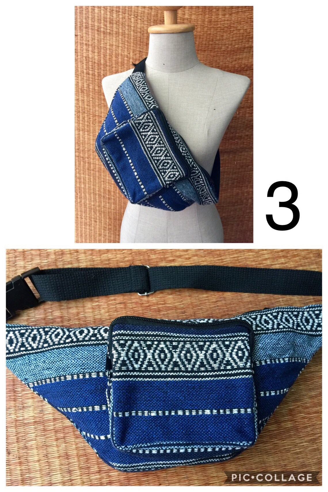 Tribal Fanny Pack Festival Boho Aztec Hippie Style Men Women Belt Belly ...