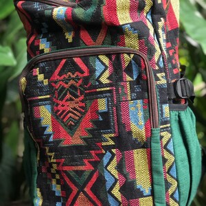 Aztec Bucket Backpack Hippie Boho Ikat Style Travel Luggage Festival ...