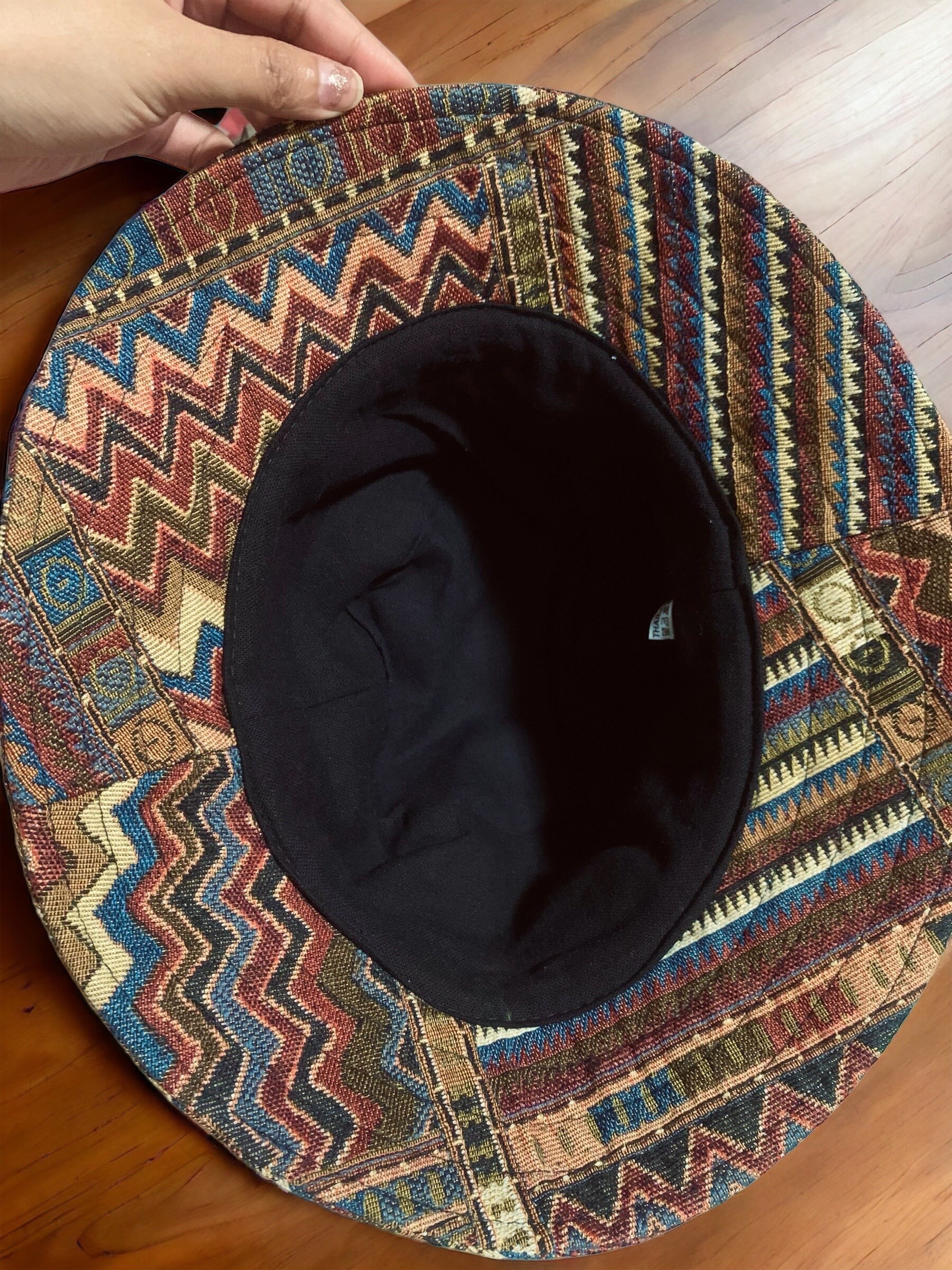 Navajo Hippie Bucket Hat Boho Roll Brim Southwestern Bohemian Ethnic ...