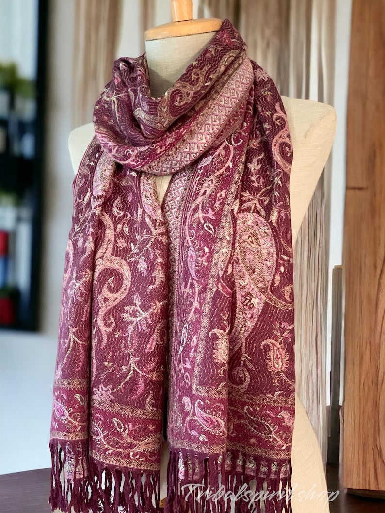 Paisley Boho Pashmina Scarf Hippie Tribal Style Blanket Scarfs Bohemian ...