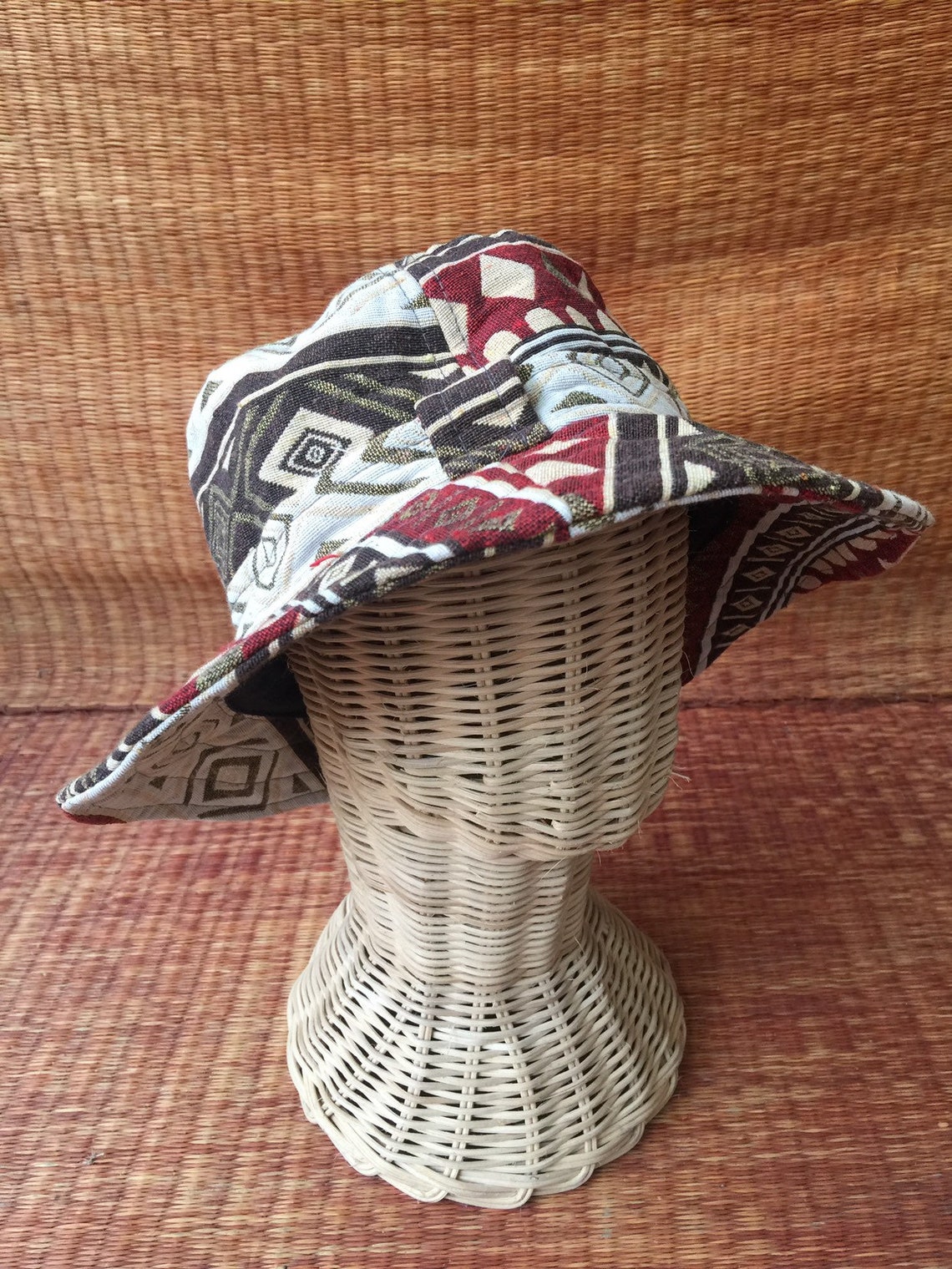 Hippie Festival Bucket Hat Boho Southwestern Tribal Aztec Ikat Ethnic ...
