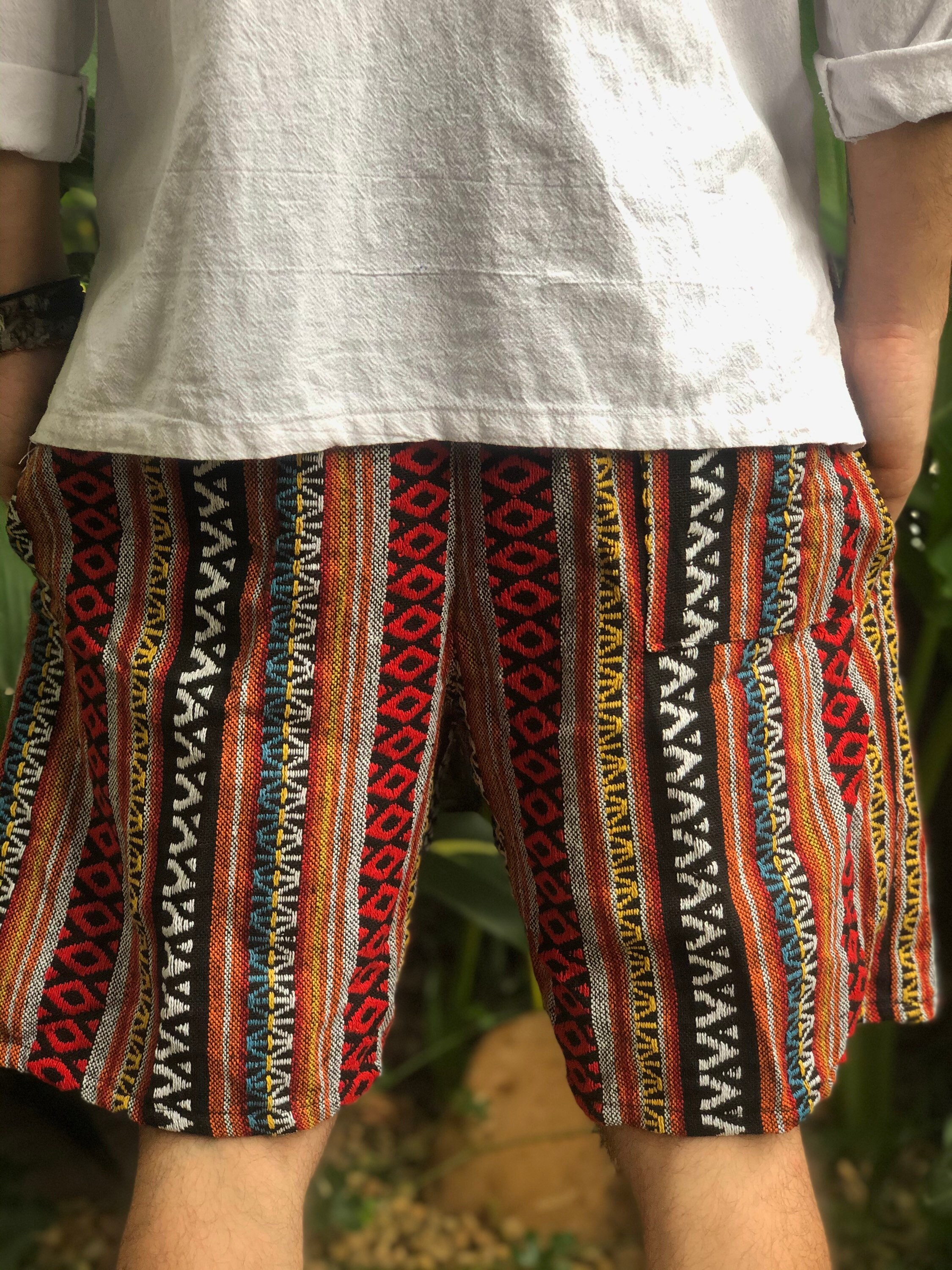 Cotton Boho Shorts Unisex Hippie Gift for Men Tribal | Etsy