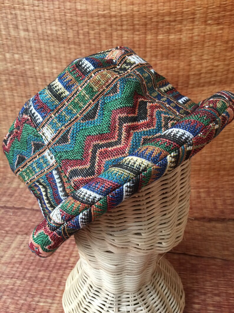 Navajo Hippie Bucket Hat boho Roll brim Southwestern Bohemian | Etsy