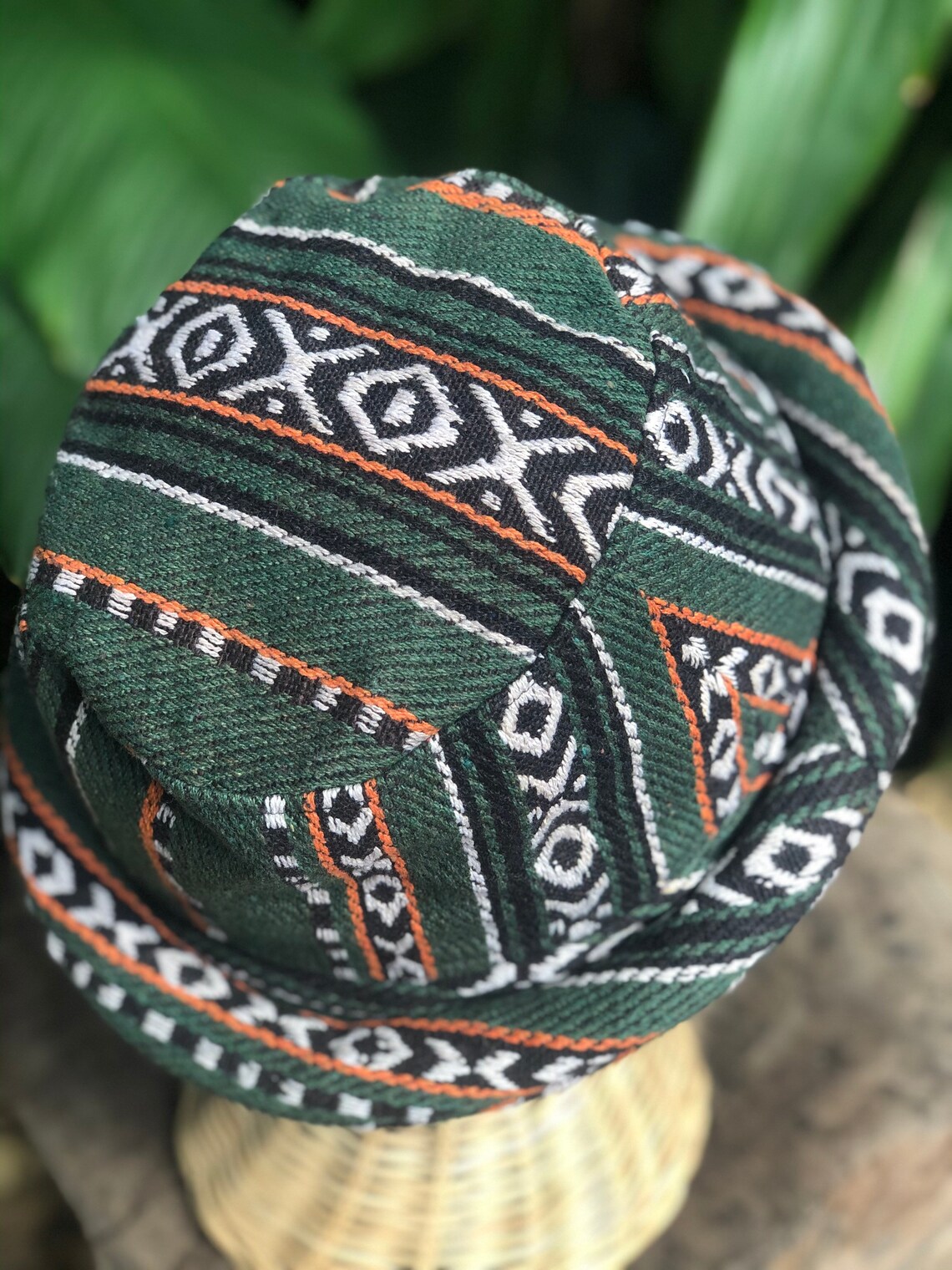 Cotton Boho Roll Brim Hat Aztec Hat Hippie Style Woven - Etsy