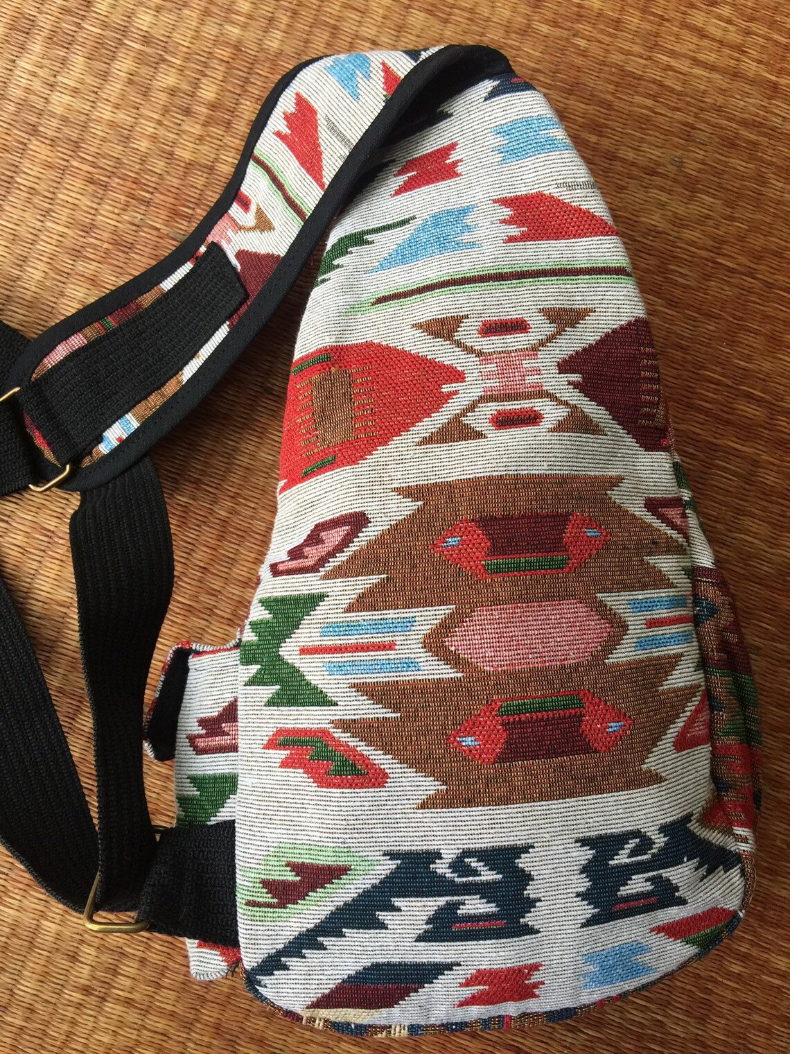 Aztec Ikat Sling Bag Backpack Ethnic Woven Men Women Hippie | Etsy