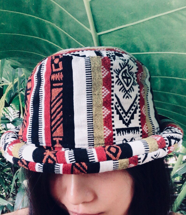 Navajo Hippie Bucket Hat Boho Roll Brim Southwestern Bohemian Ethnic ...
